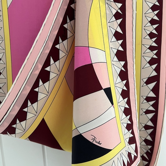 Emilio Pucci | Accessories | Pucci Silk Scarf Pink Vintage | Poshmark